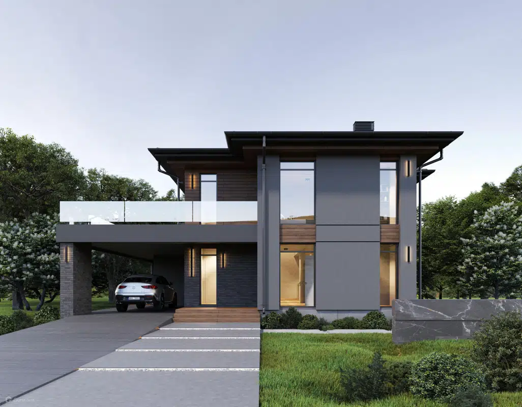 Проект дома «S184» компании ИП Кислов Антон Игоревич из материала ...