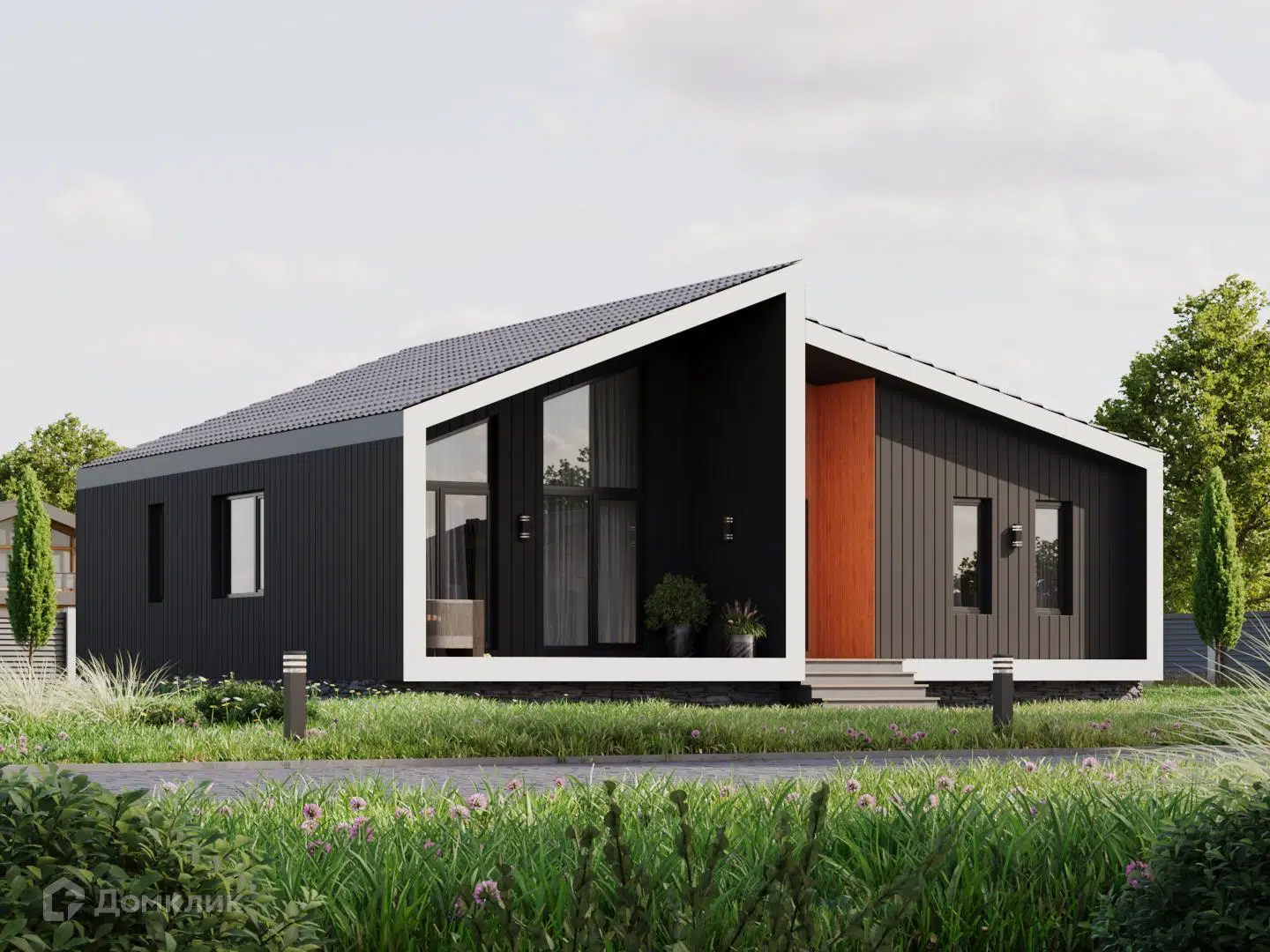 Проект дома «Боренсберг (К-1-107)» компании ООО Лукоморье из материала Каркасный дом площадью ...