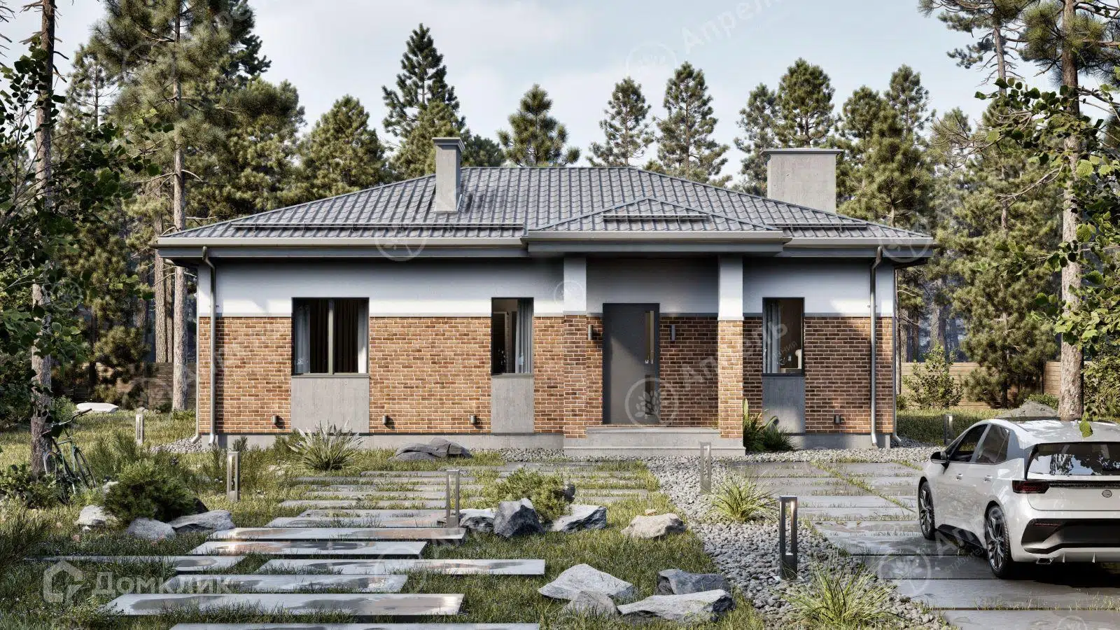 Проект дома «Столетов 87 м2» компании ООО «Апрель» из материала ...