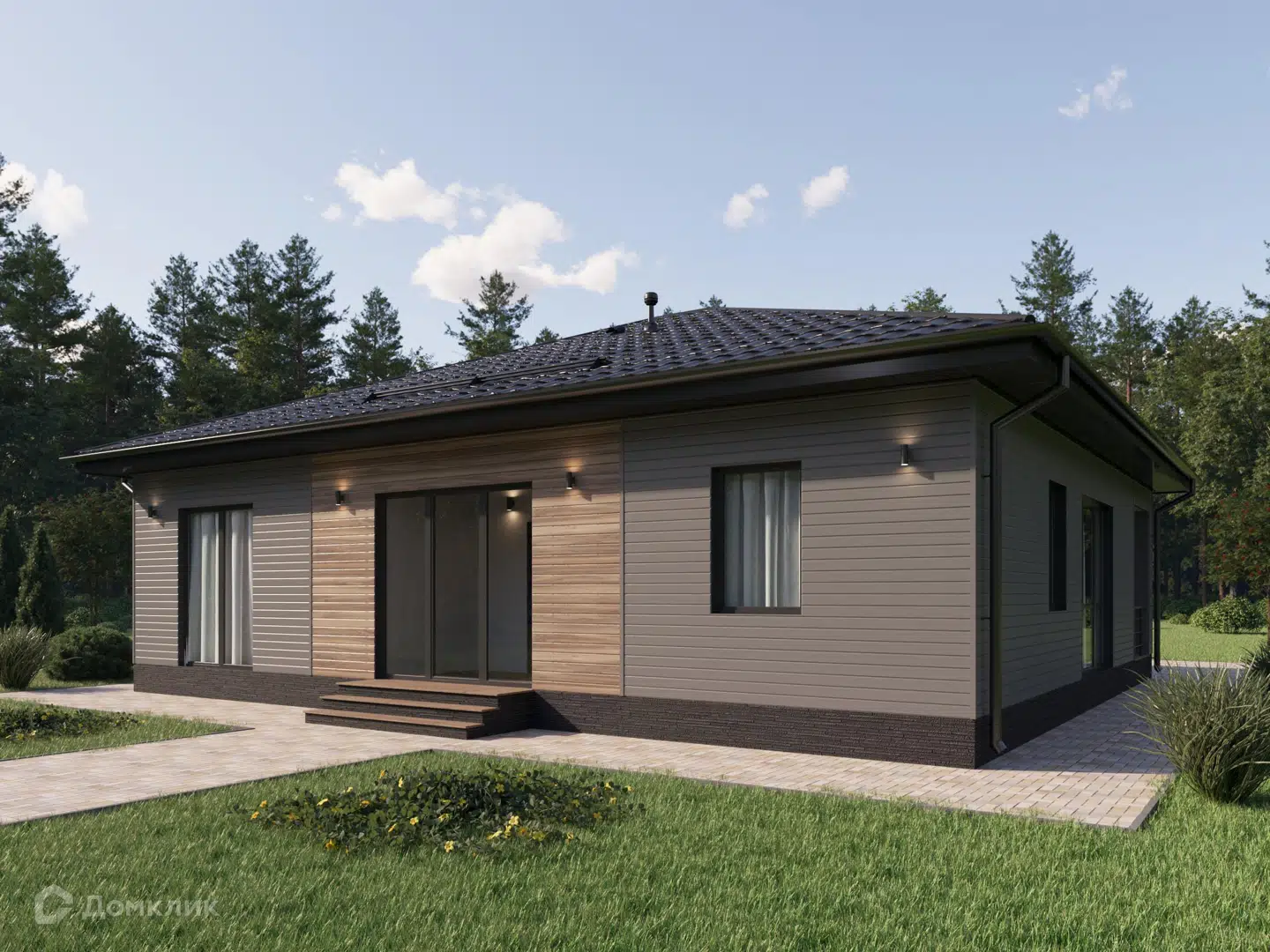 Проект дома «COMFORT 130» компании Строй65 из материала Газобетонные ...