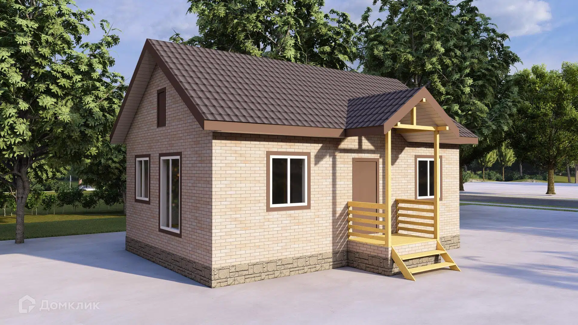 Проект дома «Каркасный дом "Феникс 2"» компании «Поволжье» из материала ...