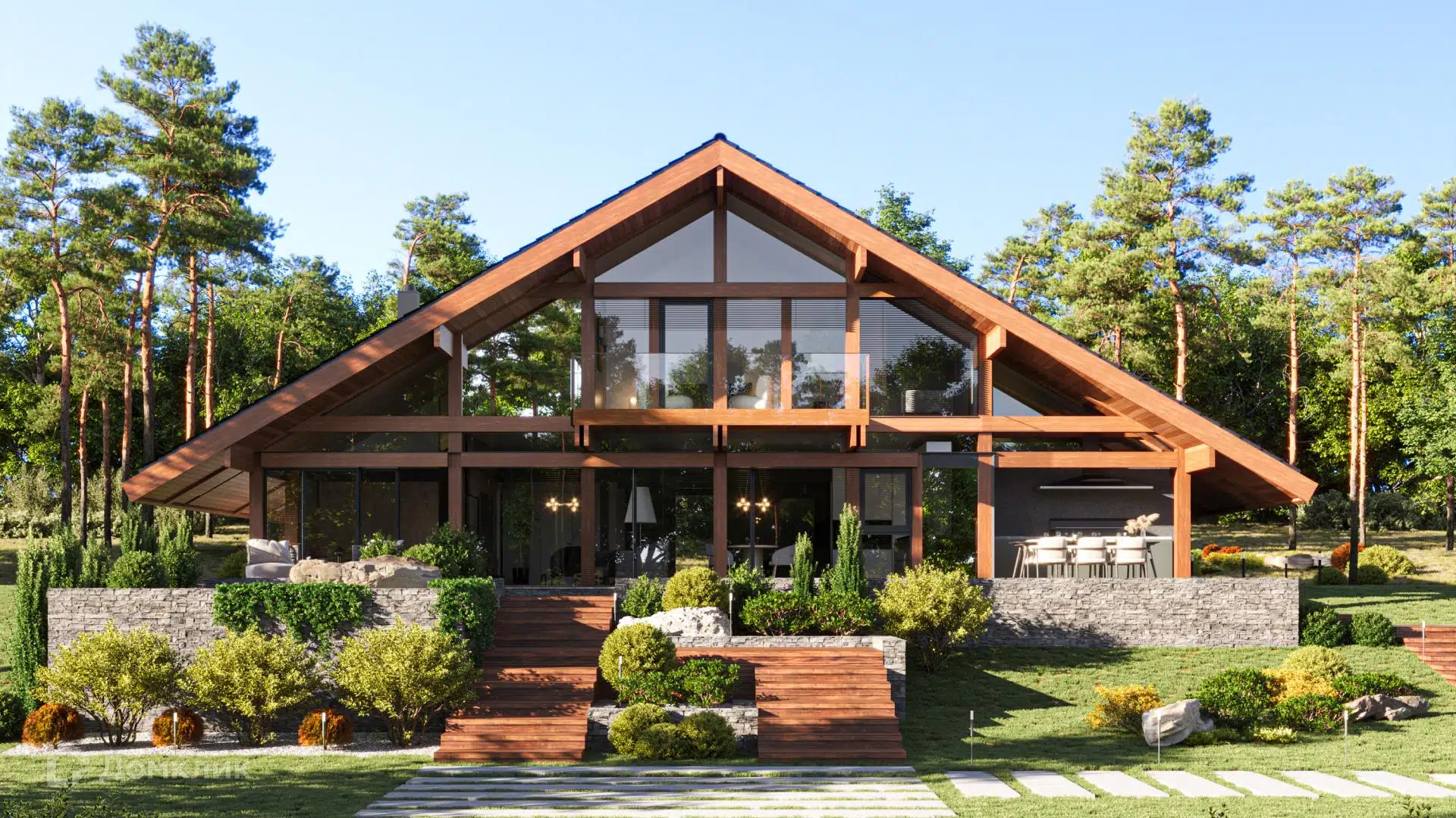 Проект дома «Монтего-Бей» компании Inteq Haus из материала Фахверк ...